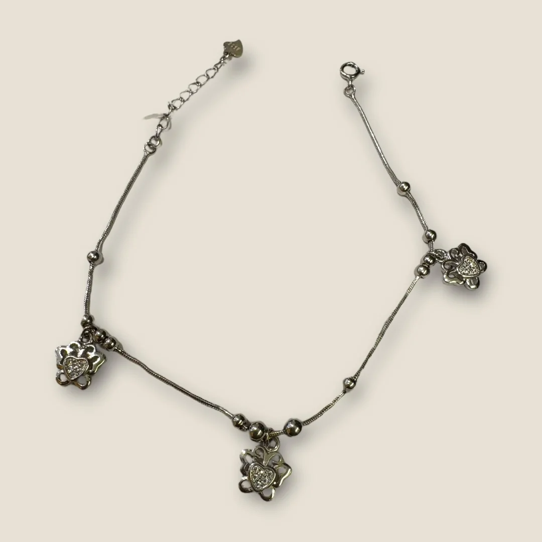 LOVELY 925 STRLING SILVER GIRLISH BRACELET WITH BEAUTIFUL DESIGN | SB62